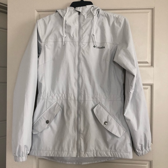 Columbia | Jackets & Coats | Colombia Jacket Xs Light Grey With Waist ...